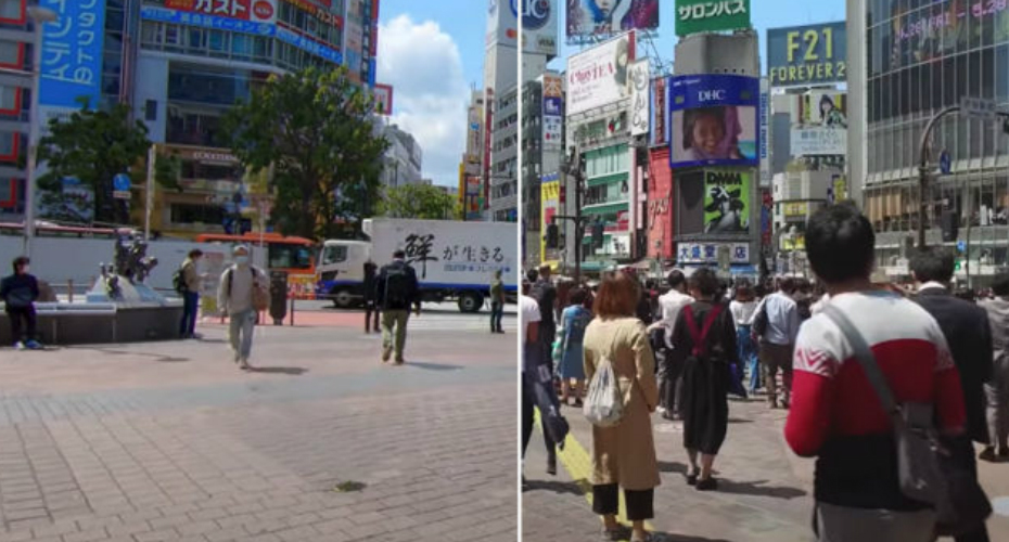 VIDEO: As Ruas Do Distrito Mais Movimentado De Tóquio Antes e Depois Do ...