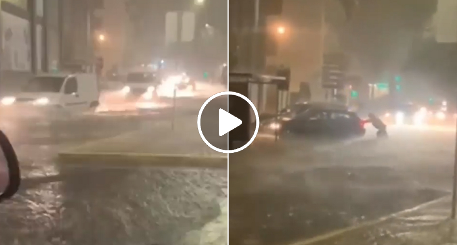 Chuva Forte Provoca Inundações e Caos Em Quarteira