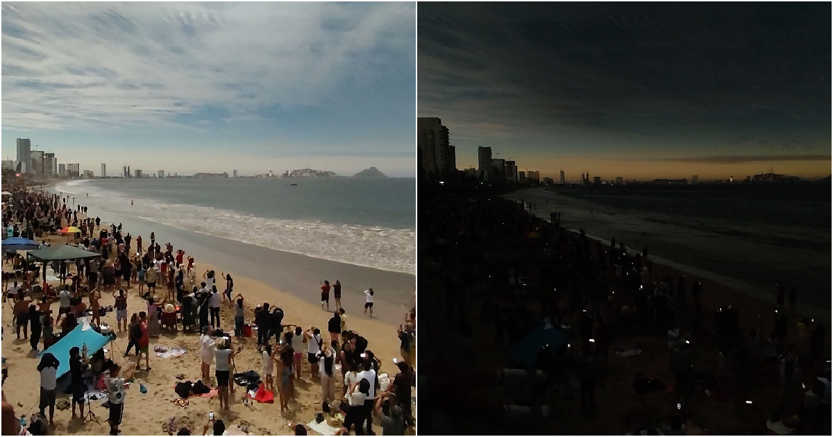 Vídeo Fascinante Mostra o Eclipse Total Do Sol Filmado No México