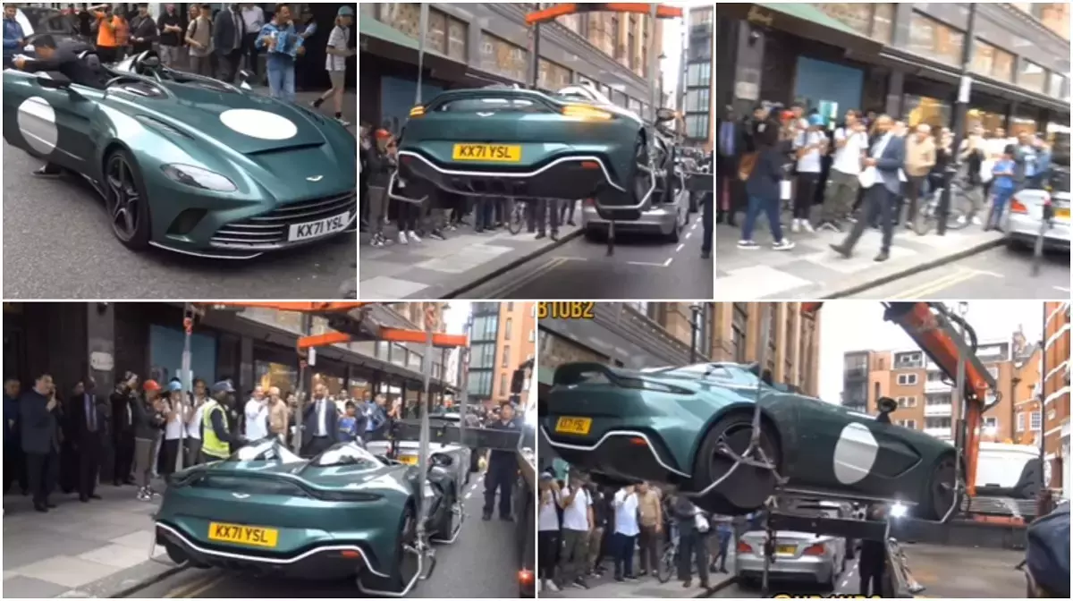 Aston Martin V12 Speedster De Quase Um Milhão De Euros é Rebocado Duas ...